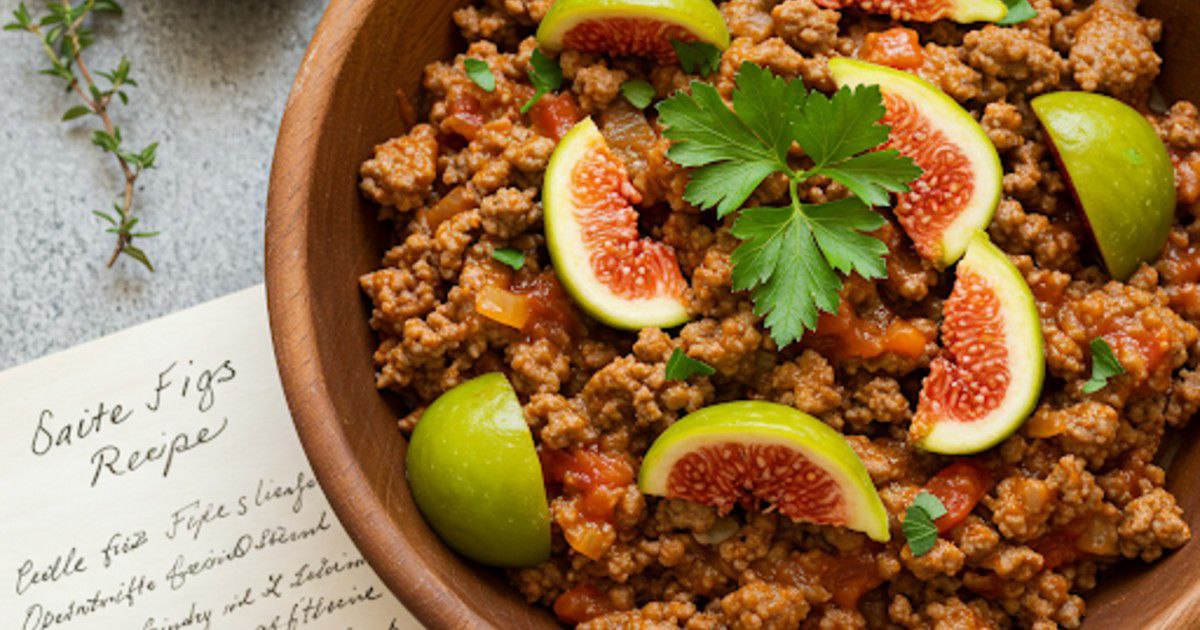 Recipes for unripe green figs with minced meat - dingonuts